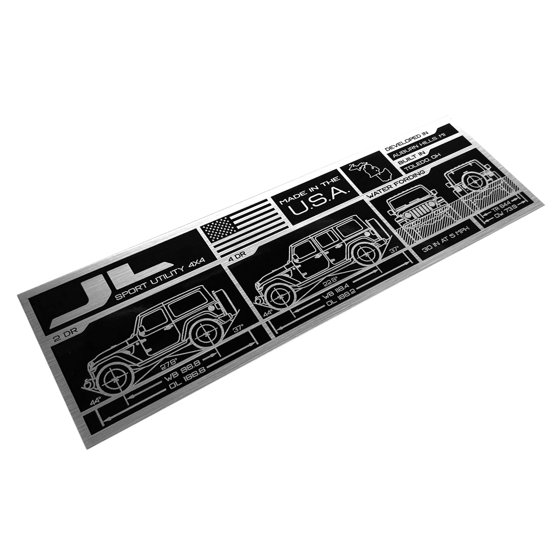 JL Blueprint Data Plate Decal – Offroad Outfitter Apparel